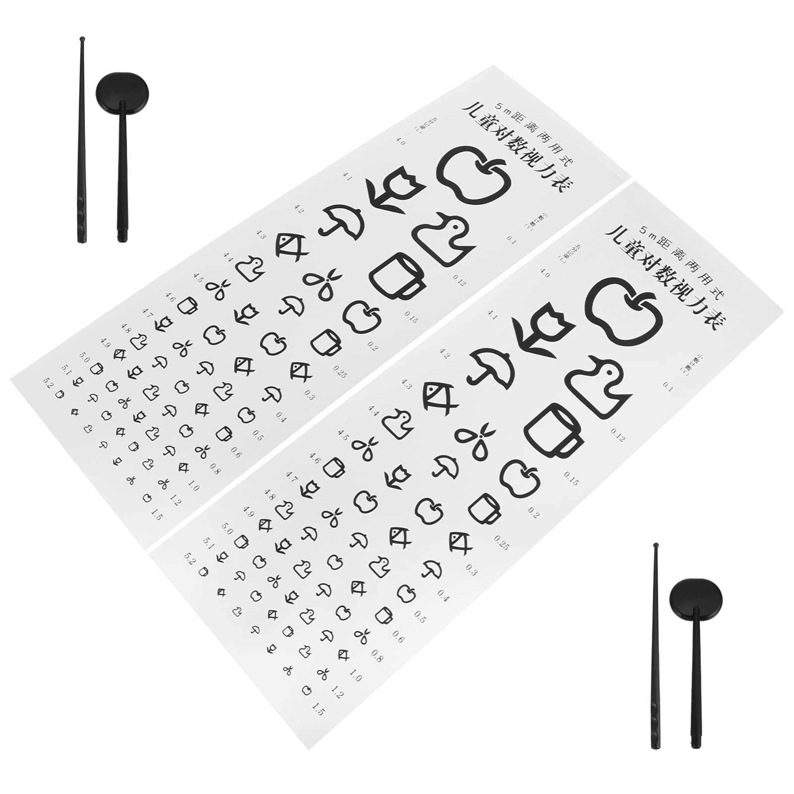 Buy iplusmile 2 Sets Children Eye Chart Set Snellen Wall Eye Chart Set ...