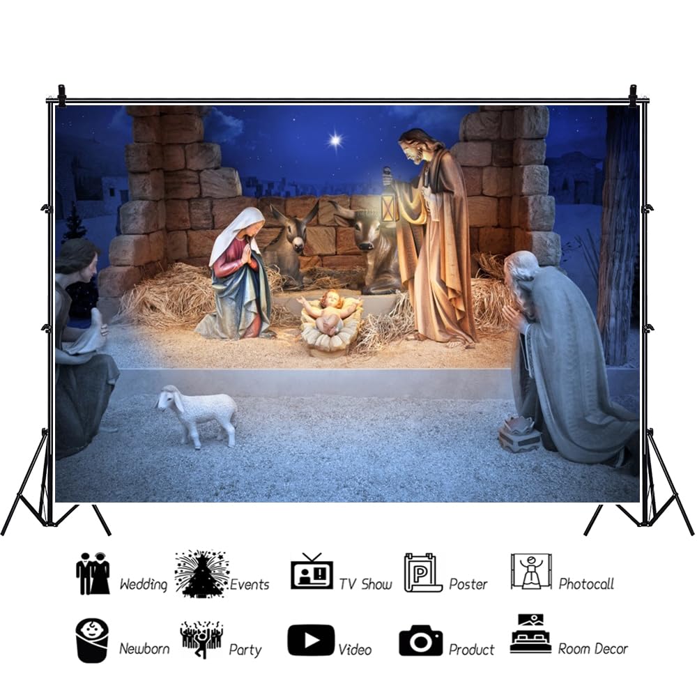 Xmas Party Decor Design-A-Room Christmas Nativity Bethlehem Town ...