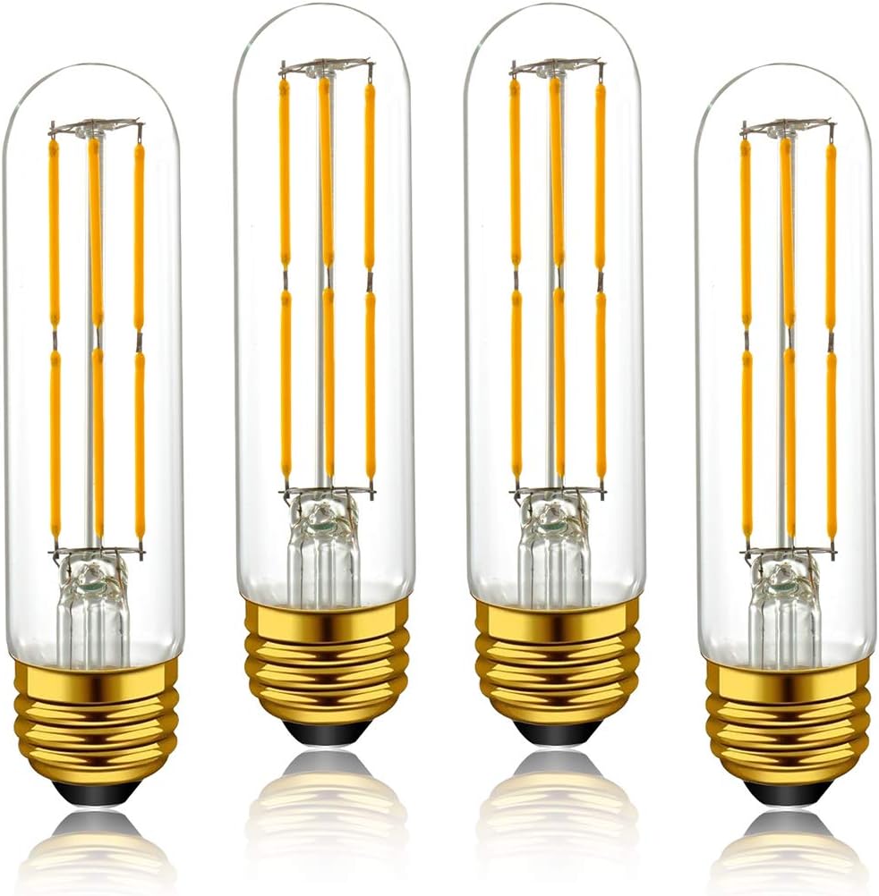 Adshen-US T10 LED Tubular Light Bulbs,Warm White 2700K,6W Dimmable Tube ...