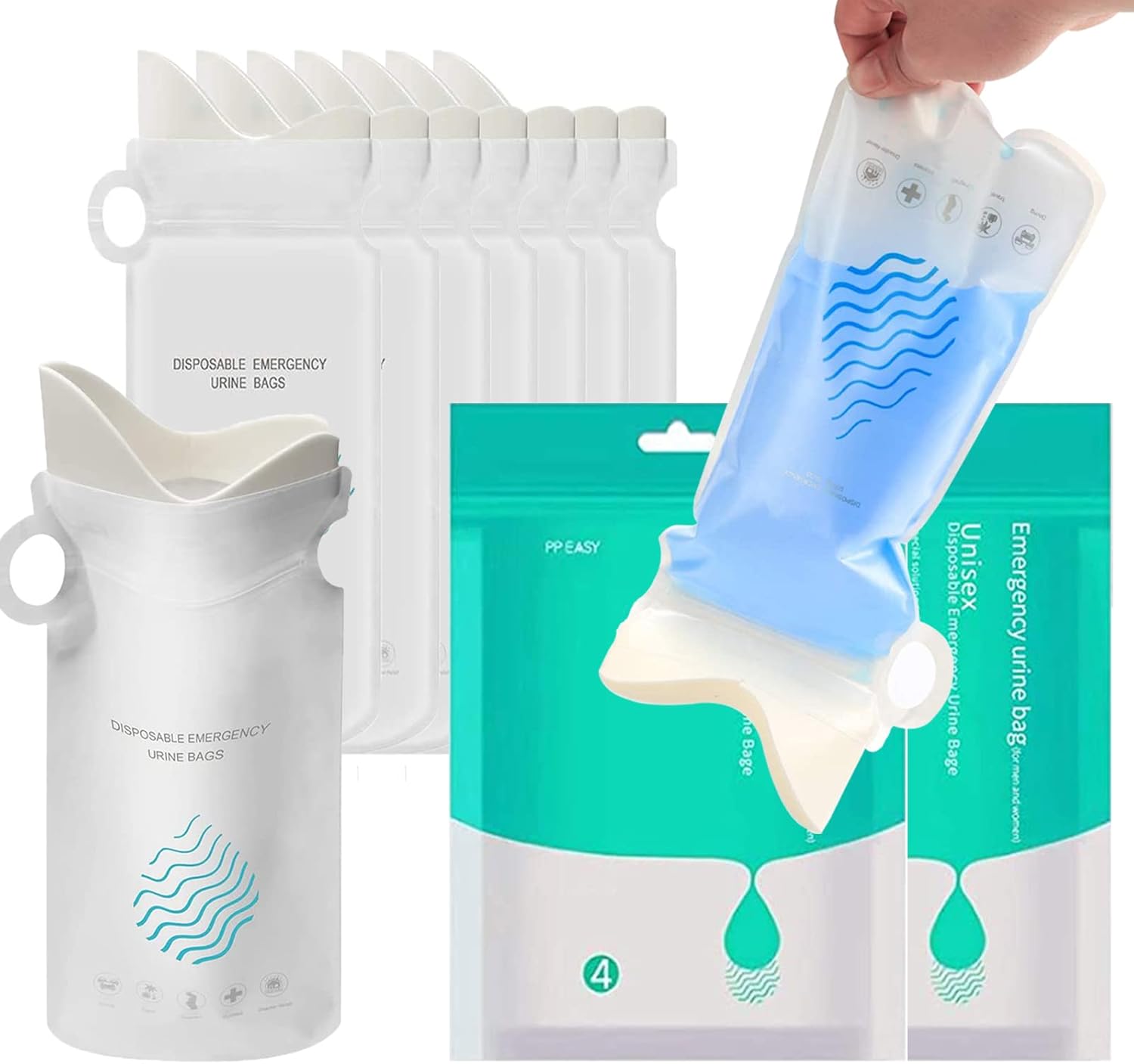 LIBRNTY Disposable Urine Bags,700mlEmergency Portable Car Vomit Pee Bag ...