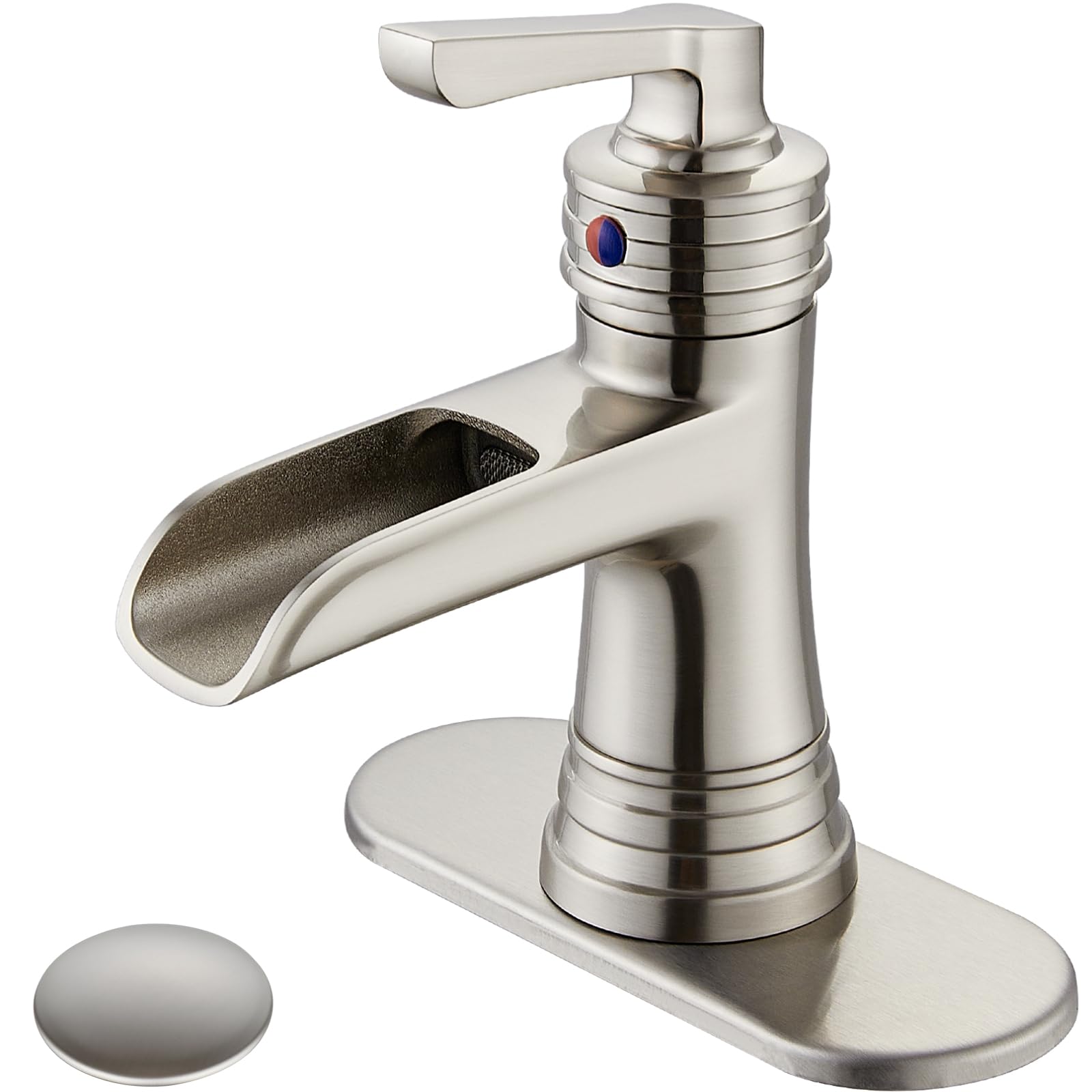 Snapklik.com : Midanya Waterfall Bathroom Sink Faucet,Single Handle 1 ...