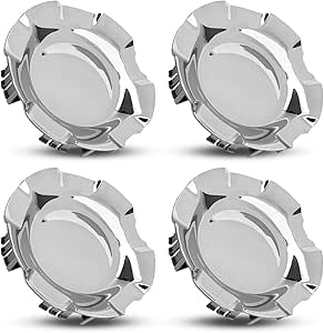 Amazon.com: 4 Pcs Polished Aluminum Wheel Center Caps Hubcap Cover ...