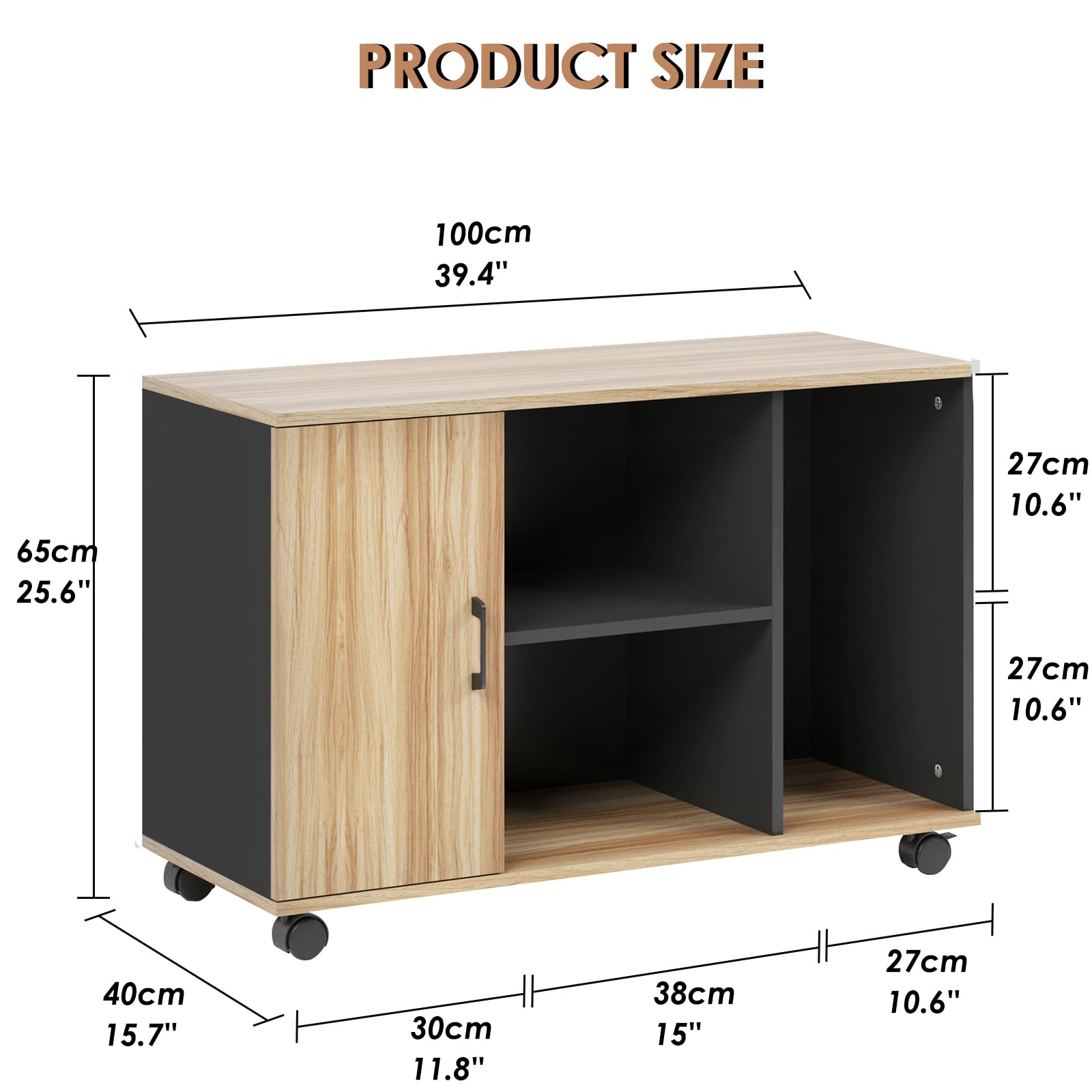 Snapklik.com : Soges Mobile Lateral File Cabinet, Office Filing Cabinet ...