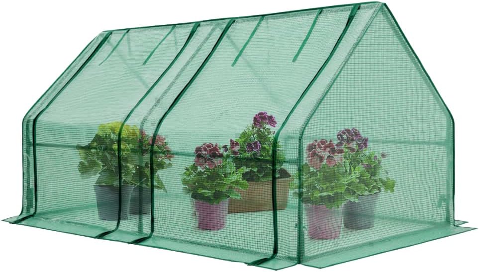 Amazon.com : DULRLLY Outdoor Transparent PVC Hot House Cover, 71W X 36D ...