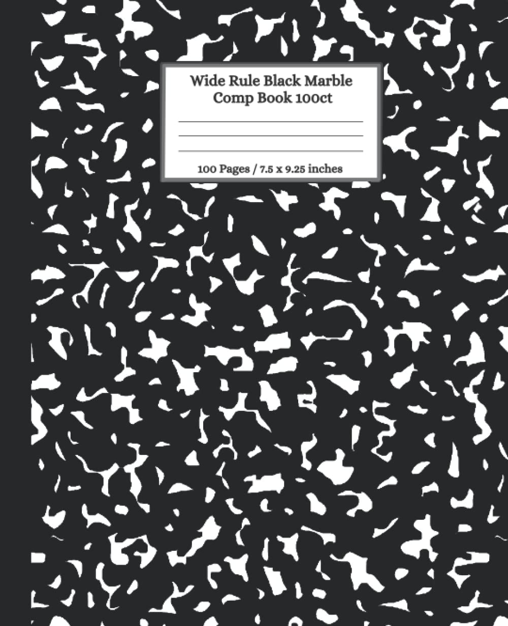 Wide Rule Black Marble Comp Book 100ct: Works, Marbled: 9798445475743 ...