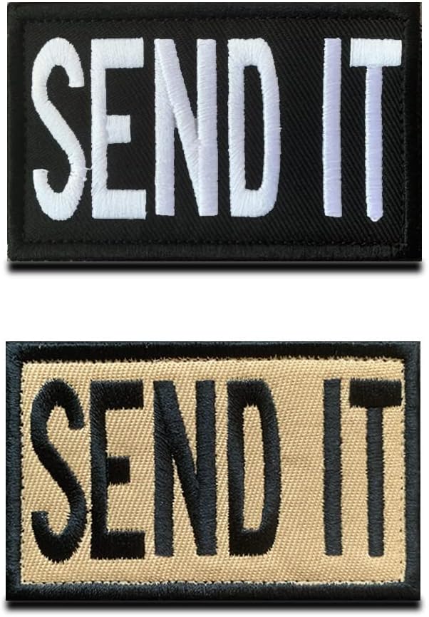 Amazon.com: Send it Embroidered Iron On Patch Jean Jacket Bag Uniform ...