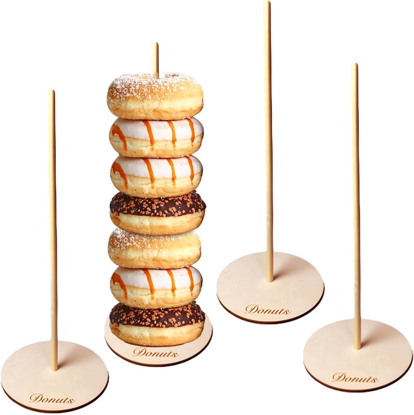 Amazon.com: OLAJUNE Acrylic Donut Stands - Doughnut Stand Tower - Clear ...