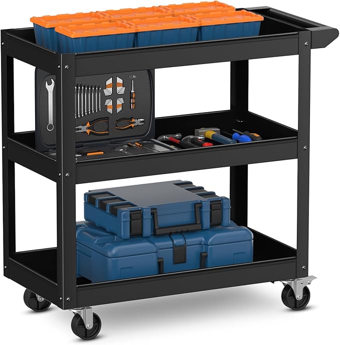 Amazon.com: Goplus 3-Layer Service Utility Cart, Heavy Duty Unity Cart ...