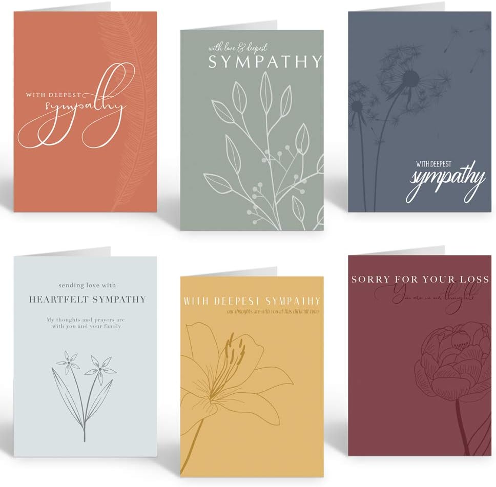 Ruby Ashley Sympathy Cards. Multipack of 30 Sympathy Cards with White ...