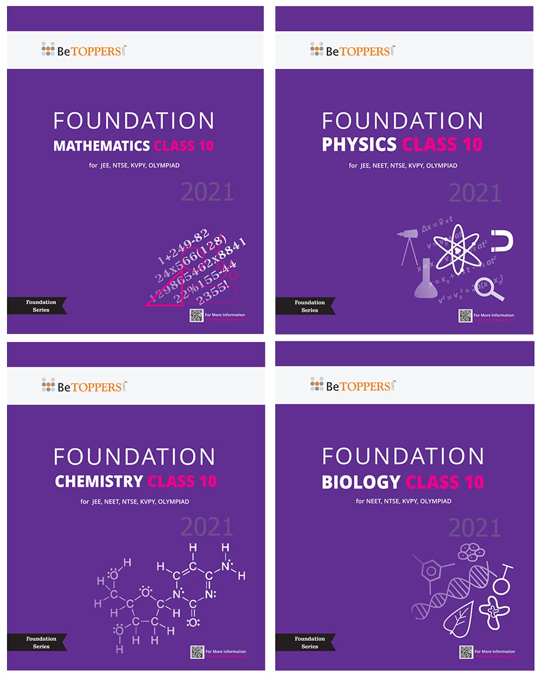 IIT / NEET Foundation Books - Class 10 Mathematics, Physics, Chemistry ...