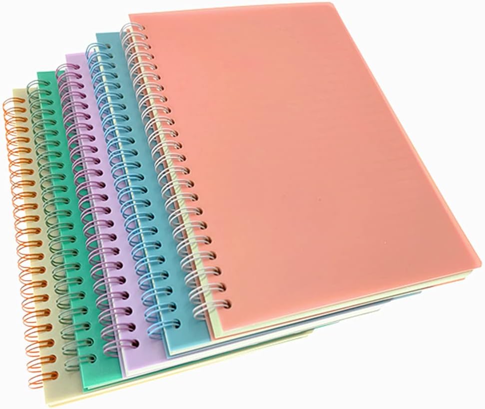 Amazon.com : ALIMITOPIA Spiral Notebook Journal,College Ruled Plastic ...