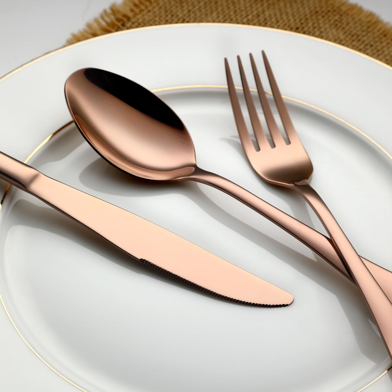 Snapklik.com : Rose Gold Salad Forks Set Of 8, Stainless Steel ...