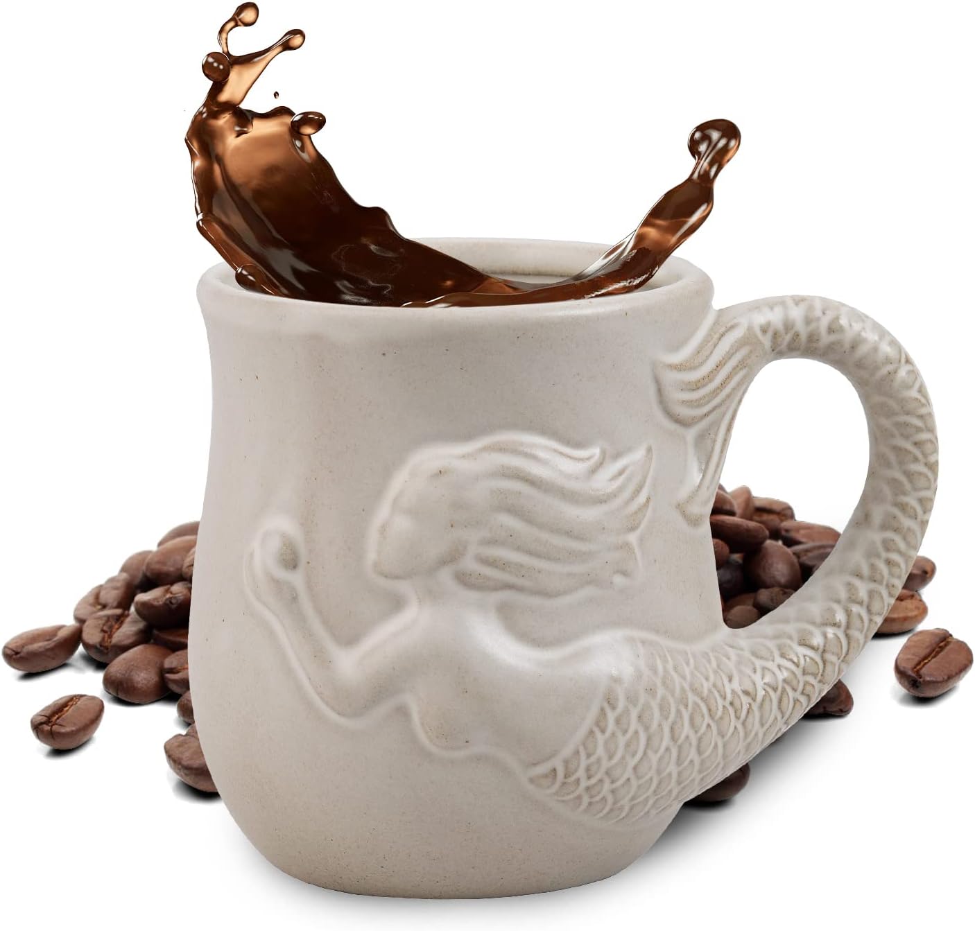 Amazon.com: Primitives by Kathy 35657 White Stoneware Coffee Mug, 20 ...