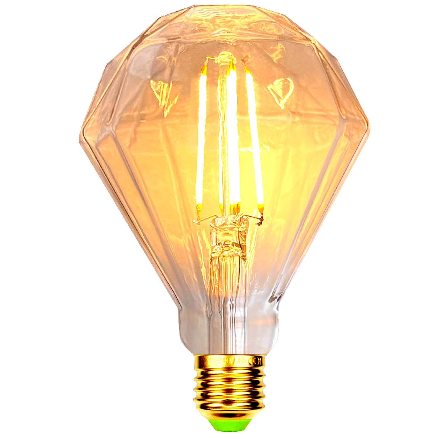 YANUODA Vintage Led Bulb G95 Edison Bulb 4W 2700K Warm White Diamond ...