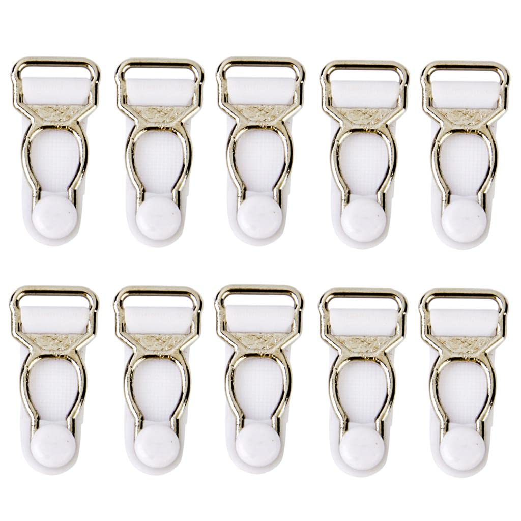 Generic Men's Garter Belt Clips Hooks Grips 10pcs White : Amazon.in ...