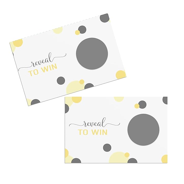 Buy Yellow and Grey Scratch Off Game Cards Pack of 30 Baby Shower Boy ...