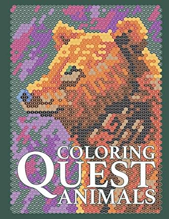 Amazon.com: Coloring Quest: ANIMALS (Color Quest Color By Number ...