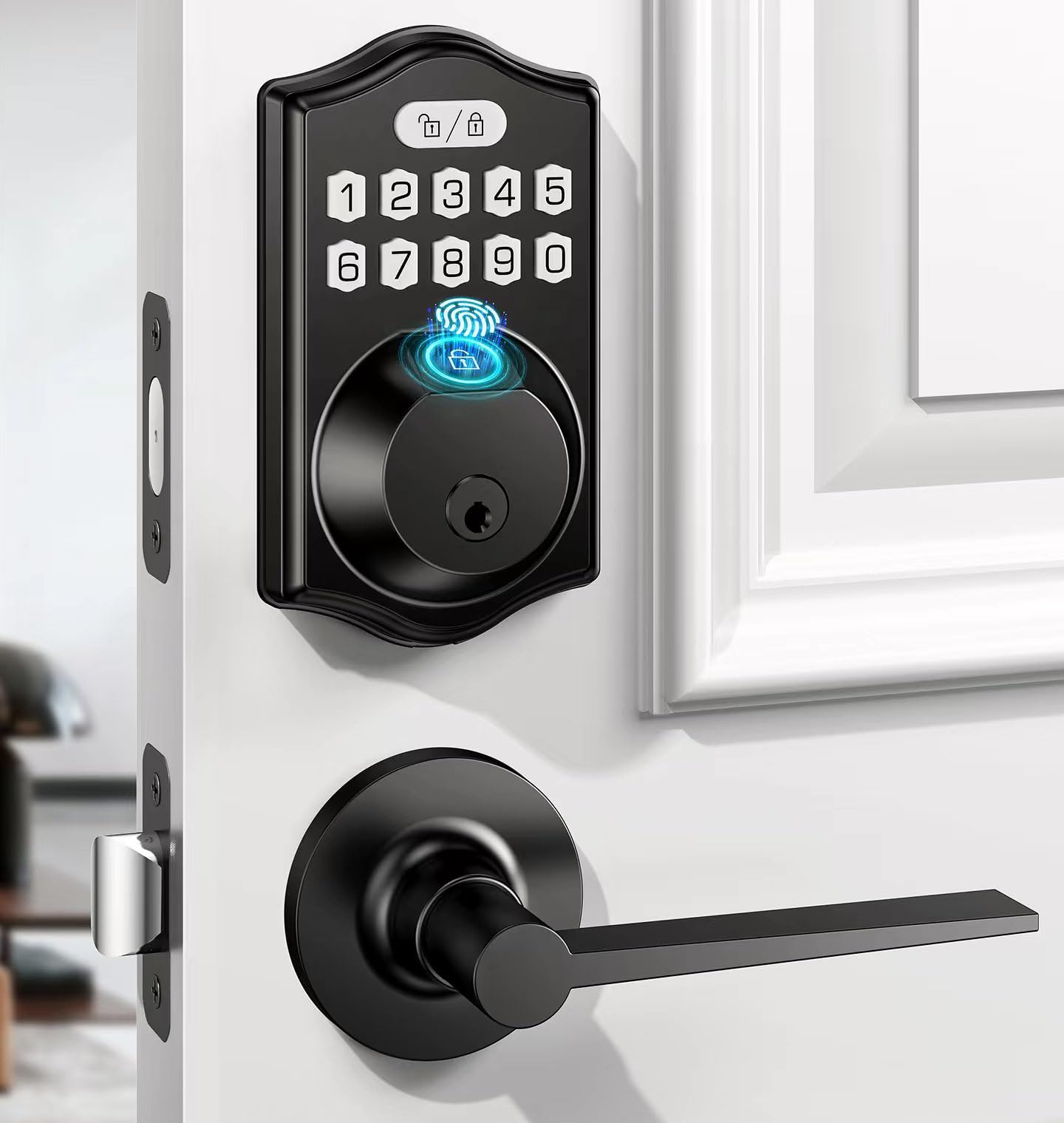 Keyless Entry Door Lock with 2 Door Knobs - App Control Electronic ...