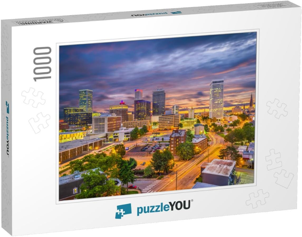 Amazon.com: Tulsa, Oklahoma, USA Skyline at Twilight... Jigsaw Puzzle ...