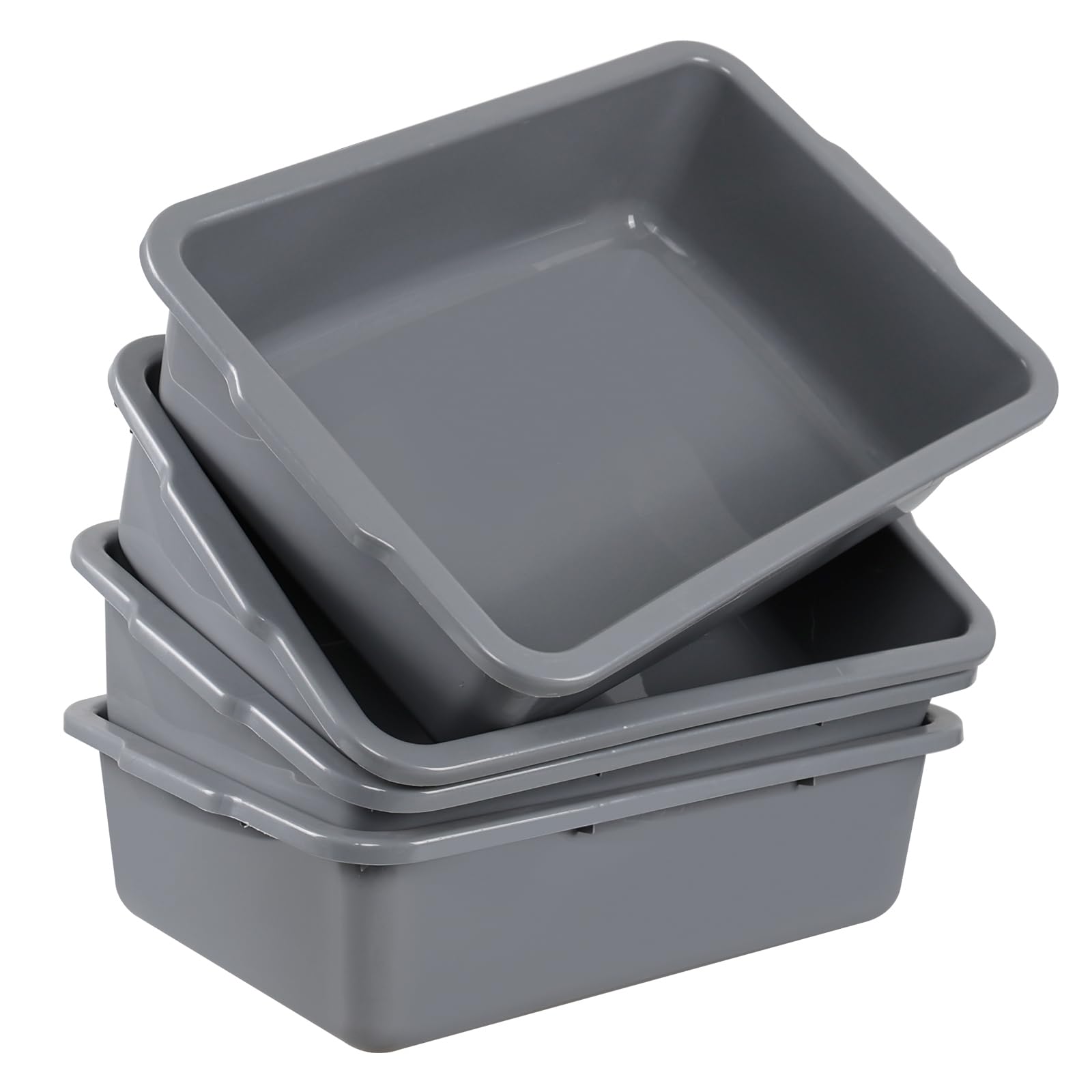 Amazon.com: CadineUS 4 Pack 32 L Large Bus Tubs, Commercial Bus Tray ...