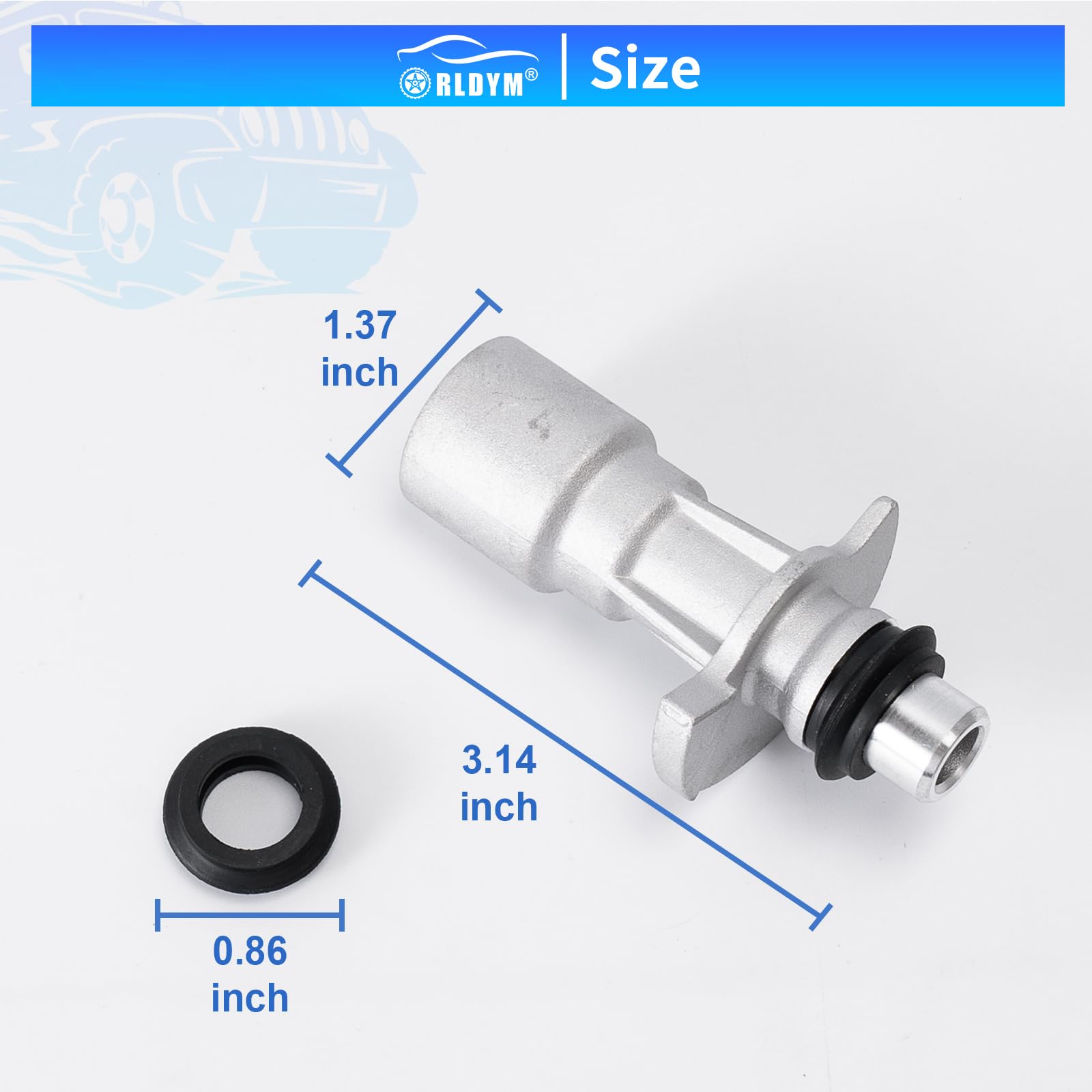 Snapklik.com : Rldym Upgrade Aluminum Engine Oil Cooler Inlet Connector ...