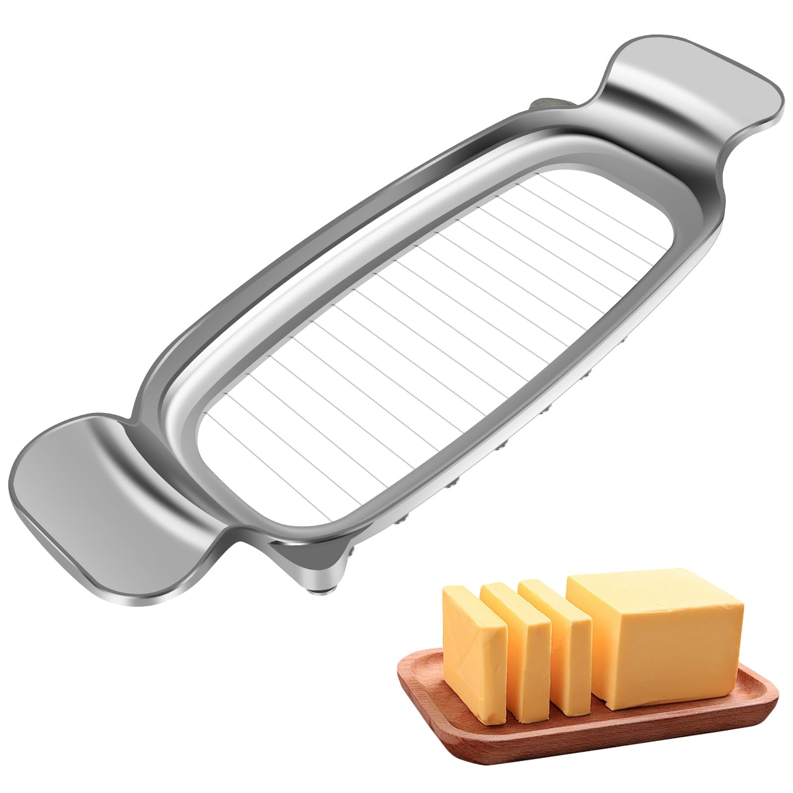 Amazon.com: Butter Slicer Cutter, Stainless Steel Cheese Slicer with ...
