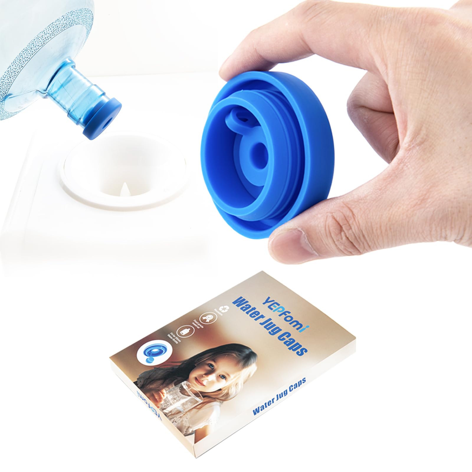 Amazon.com: (2 PACK) YEPfomi 5 Gallon Water Jug Cap, Non Spill Water ...