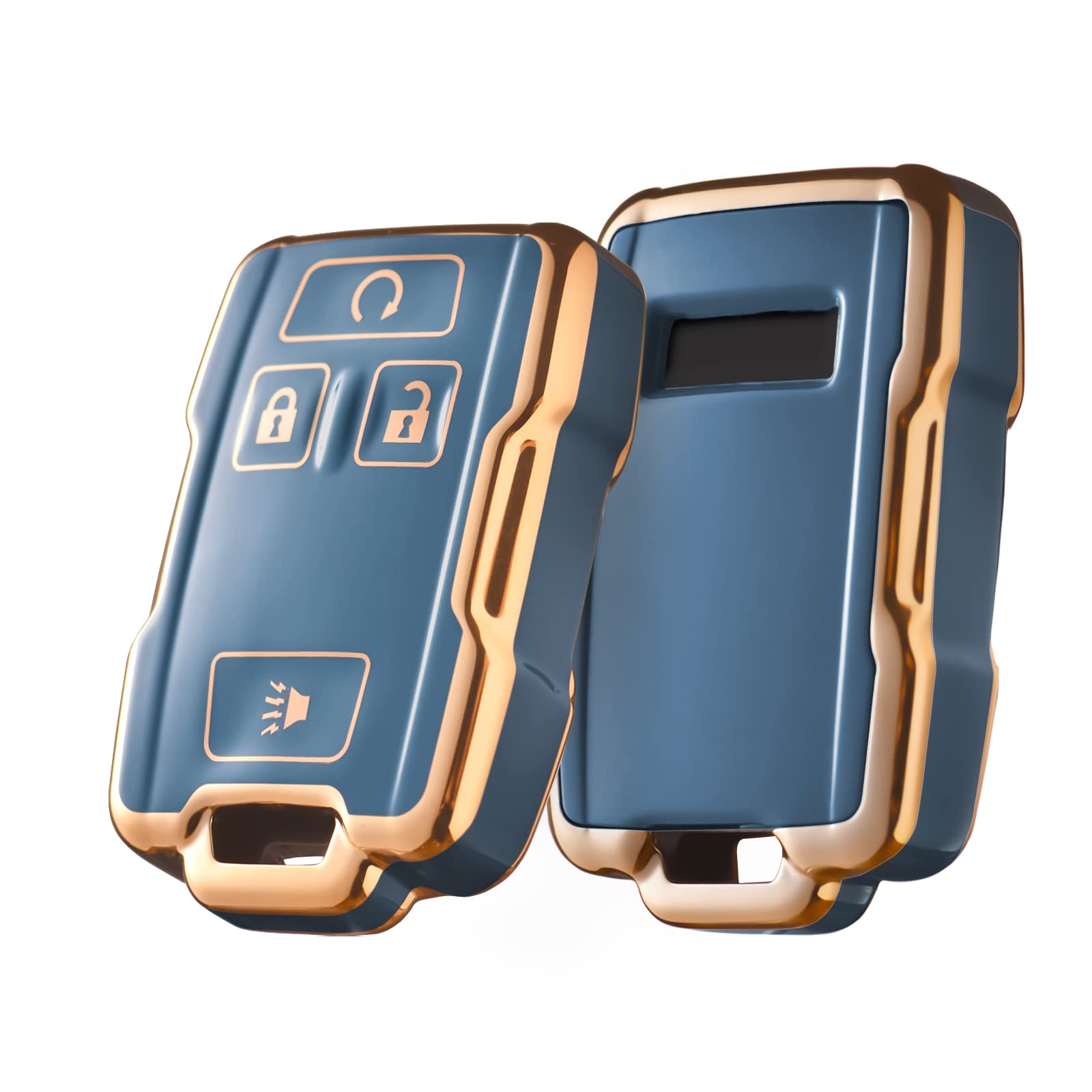 ELOHEI Key Fob Cover for Chevy, Key Fob Case Compatible with GMC Sierra ...