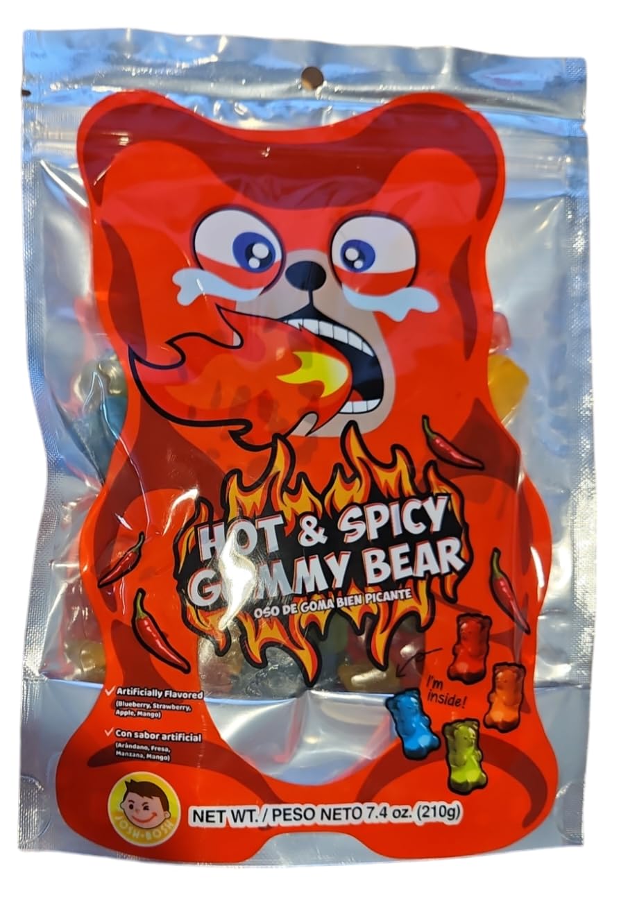 Amazon.com : Pocas HOT & SPICY GUMMY BEAR 7.4 OZ 1-PACK) : Grocery & Gourmet Food