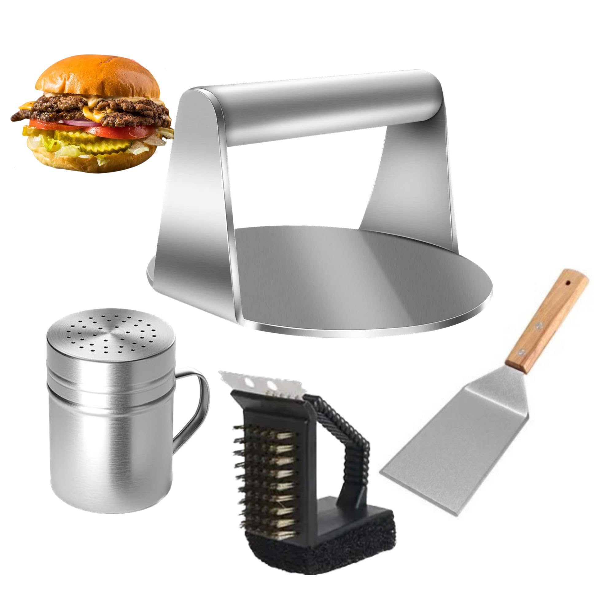 Amazon.com: GLADSCO Burger Press Tool Kit, Stainless Steel Smash Burger ...