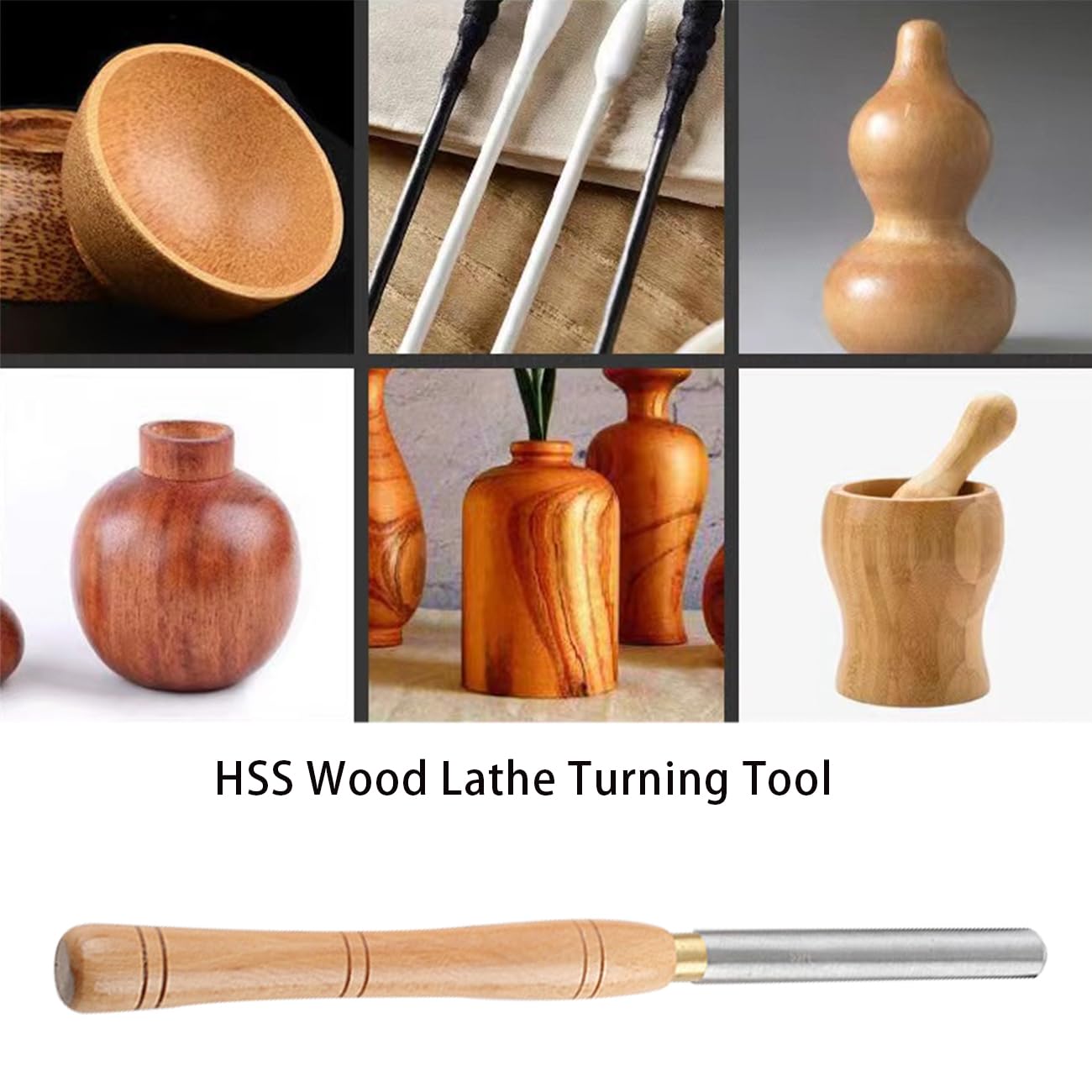 Wood Lathe Turning Tools Wood Lathe Chisel - HSS High Speed Steel Bowl ...