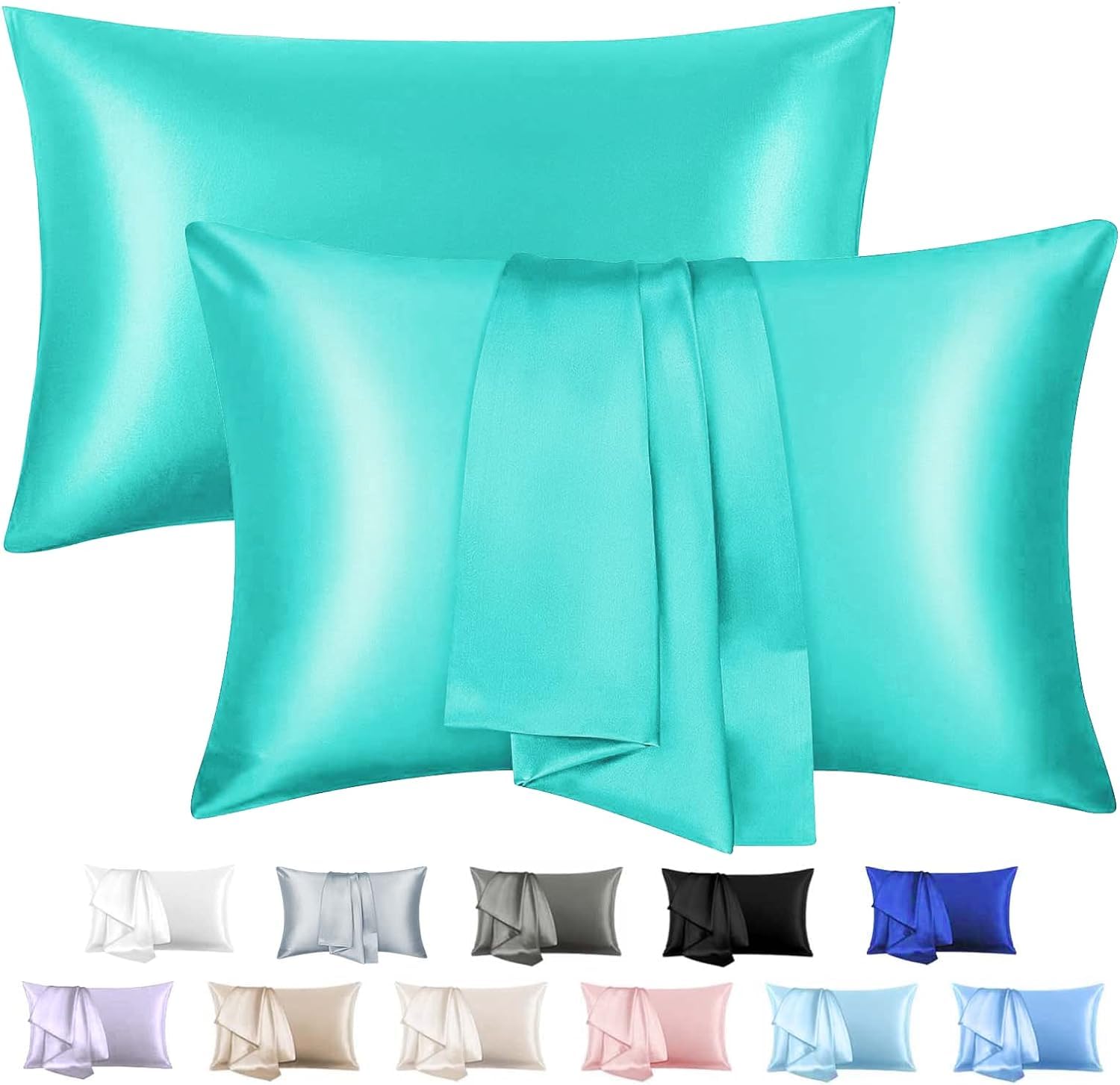 Buy Pillow Cover RYLAN Satin Silk Pillow Cover for Hair and Skin 2 ...