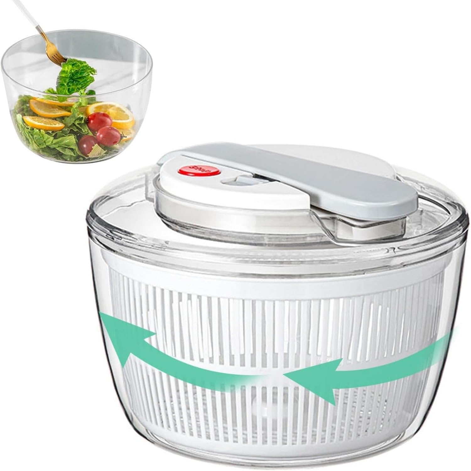 Amazon.com: Linvrppy Salad Spinner,Large Lettuce Spinner Kitchen ...