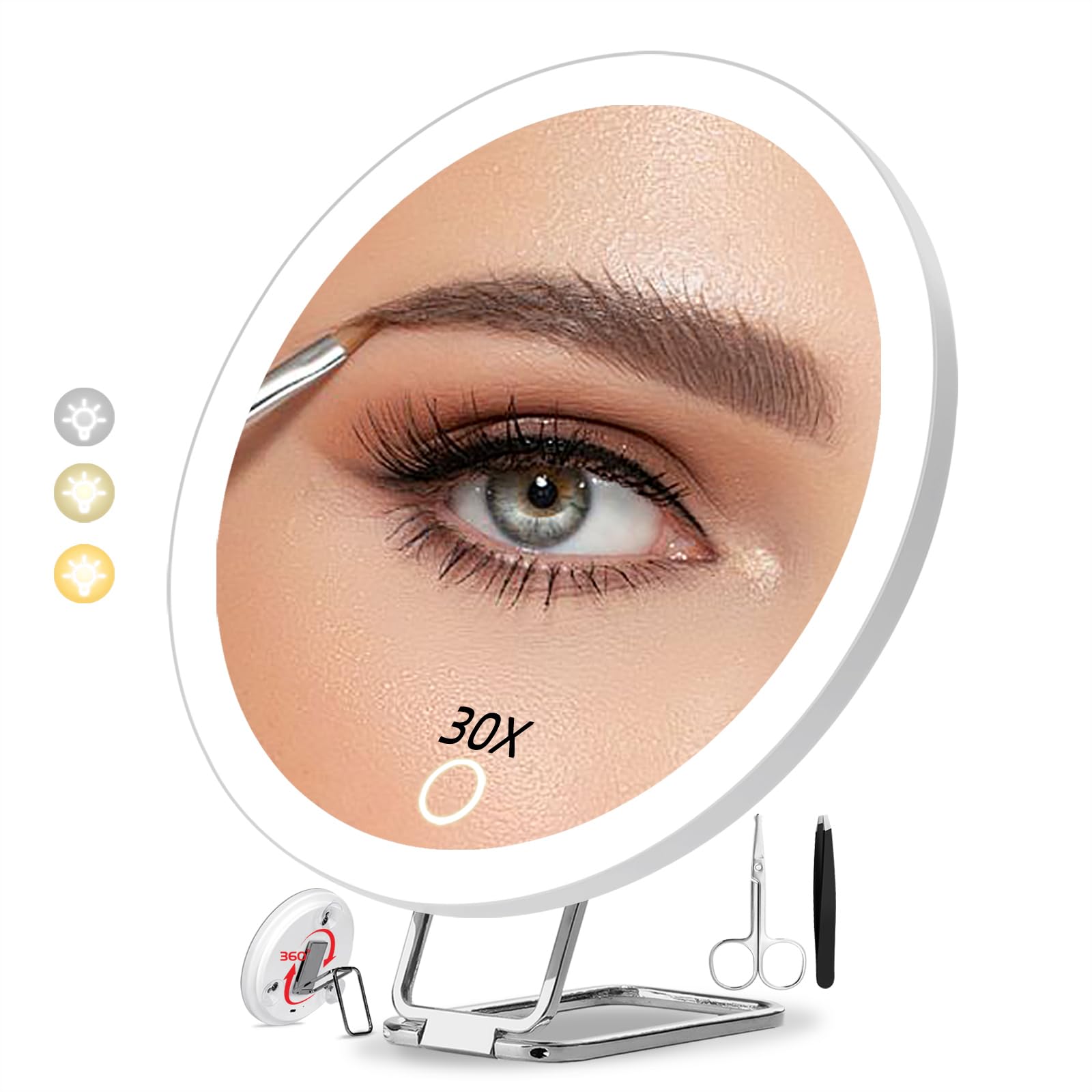 Amazon.com - 6“ 30X Strong Magnifying Mirror for Close up Detailed Make ...