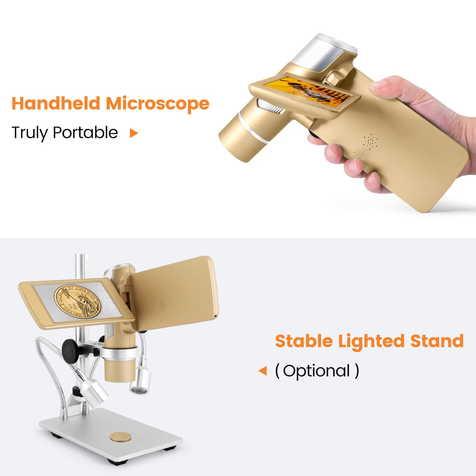 Snapklik.com : LINKMICRO LM203S 4 Inch HDMI Digital Microscope Handheld ...