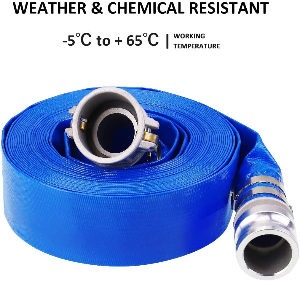 Snapklik.com : 2 X 50 Blue PVC Backwash Hose