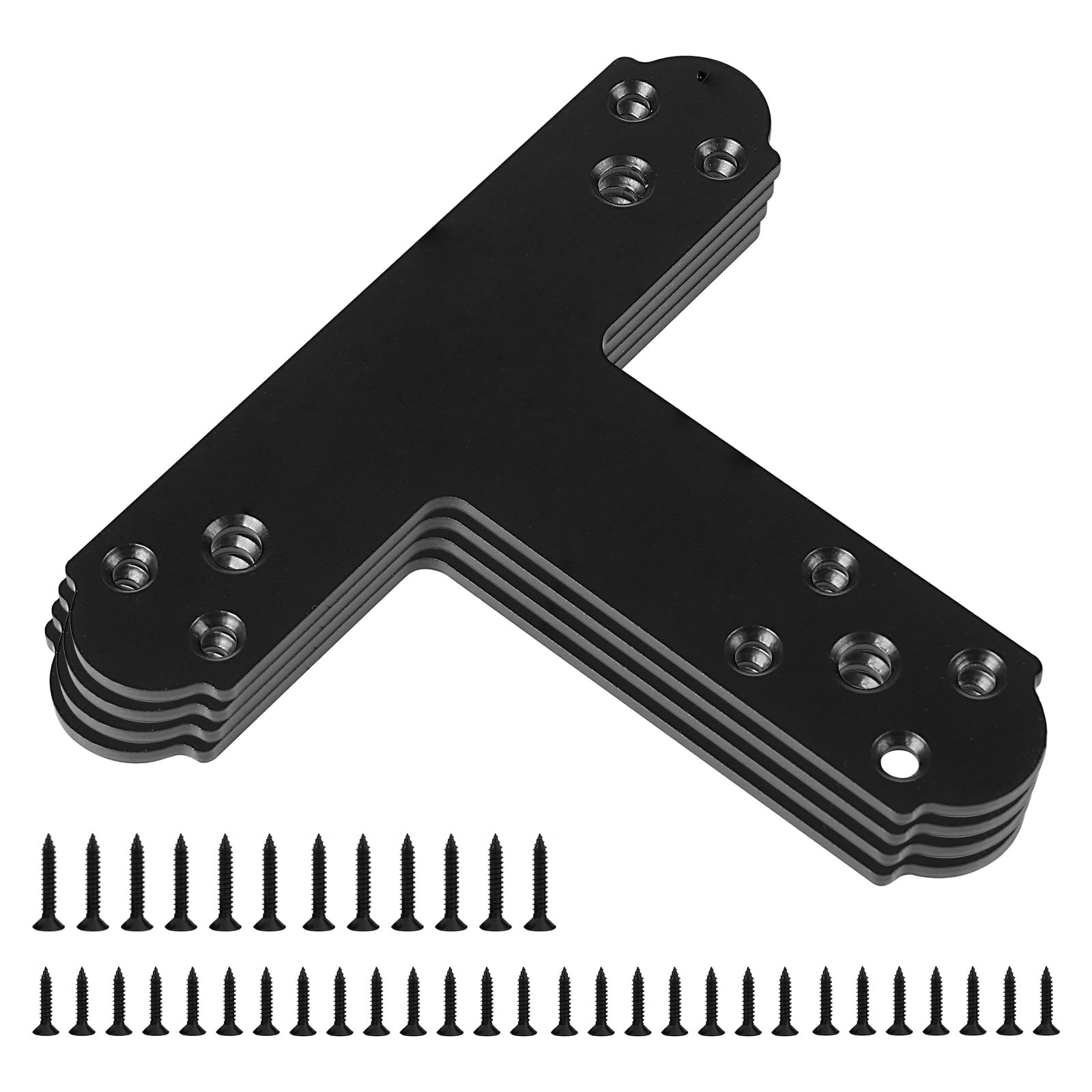 Amazon.com: Rasugarlary Black T Bracket, 4 pcs T Post Brackets Pergola Post to Beam Connectors ...