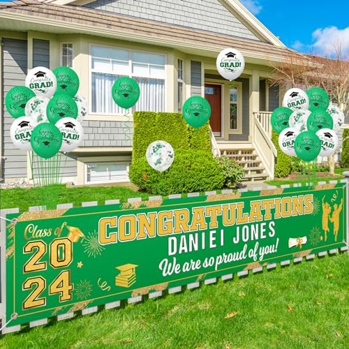 Amazon.com: AKEROCK Personalized Graduation Banner for Yard, Graduation ...