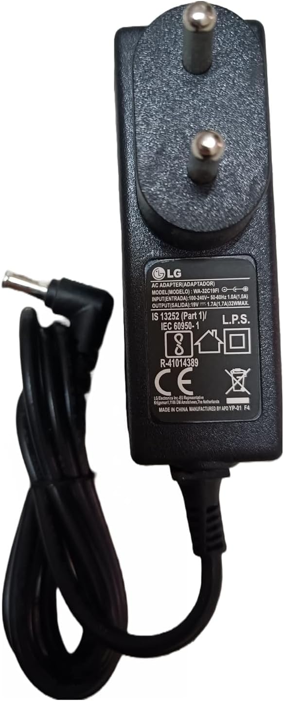 Rashri LG 2 Pin Adapter Power Supply, 19V 1.7A 36W, for LG LED/LCD ...