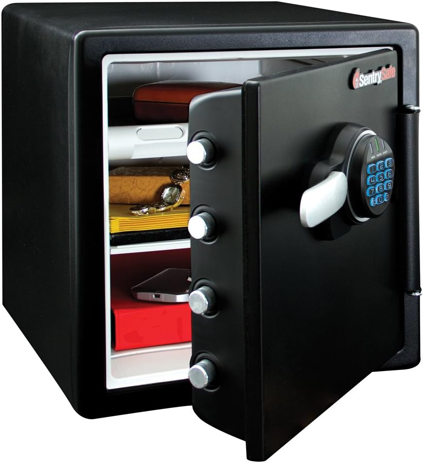 SentrySafe Fireproof Box with Key Lock for Home or Office Protects ...