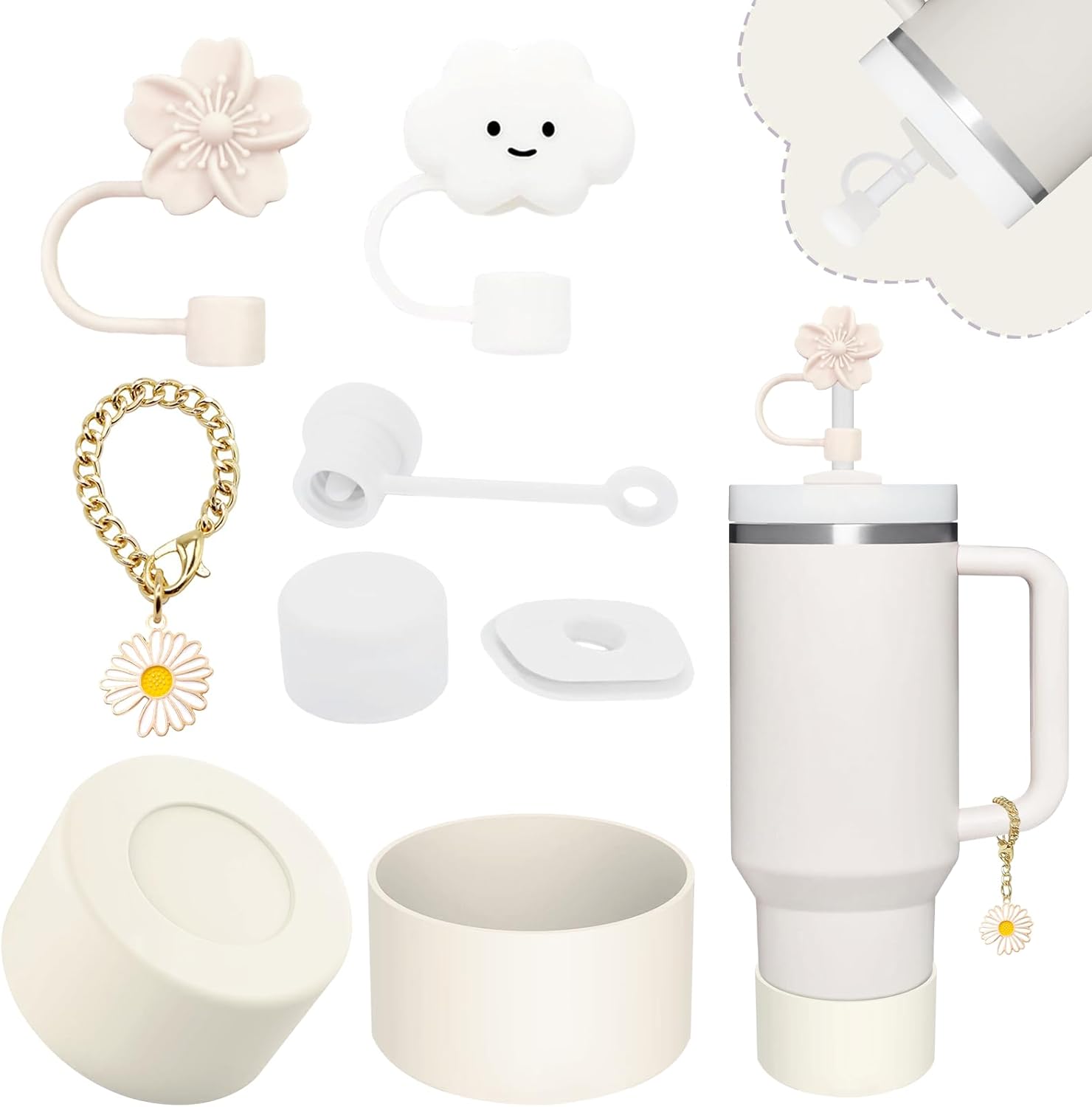 Amazon.com: Stanley Cup Accessories Set,Including 2 Pcs 0.4in Straw ...