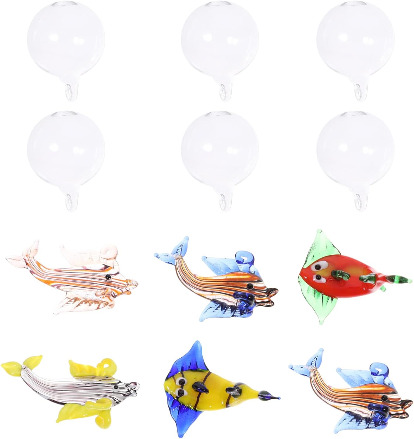 TEHAUX Fake Floating Fish, Artificial Aquarium Glass Swimming Fish ...