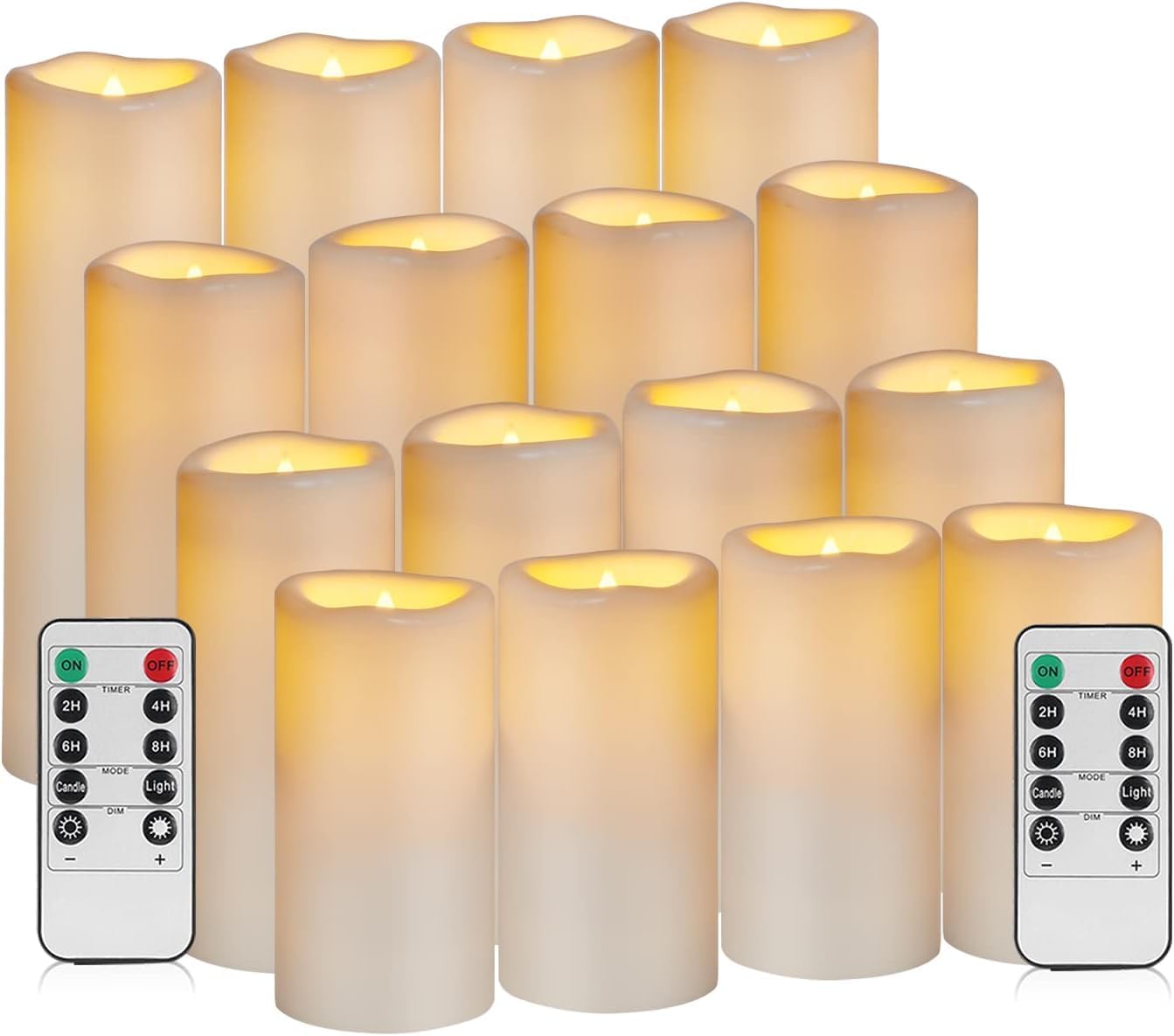 Amazon.com: antizer Flameless Candles Outdoor Indoor Waterproof Battery ...