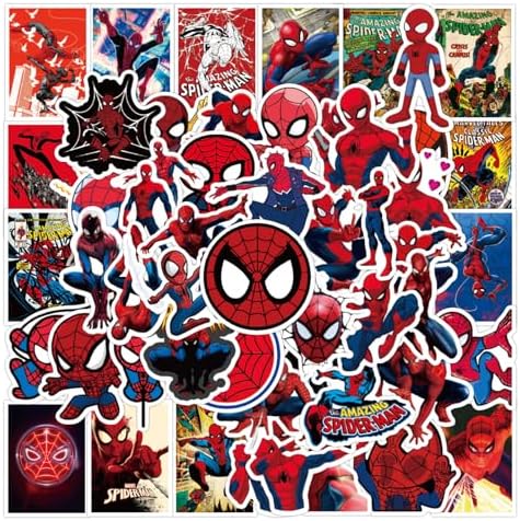 Amazon.com: SEVONIO Spider-Man Water Bottle Stickers for Kids,Spidey ...