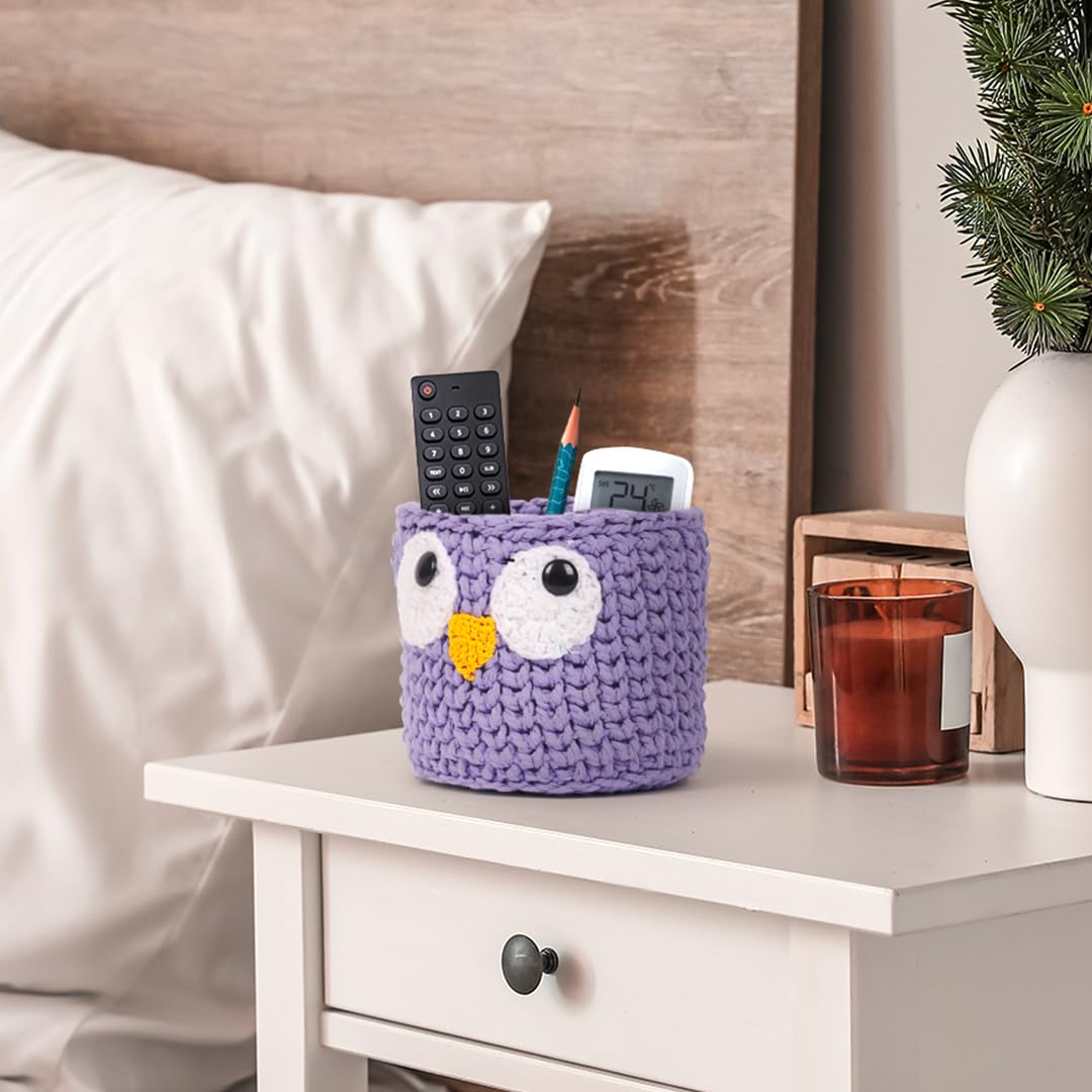 Kind Strings Cotton Owl Multipurpose Basket The Wise Owl Mini ...