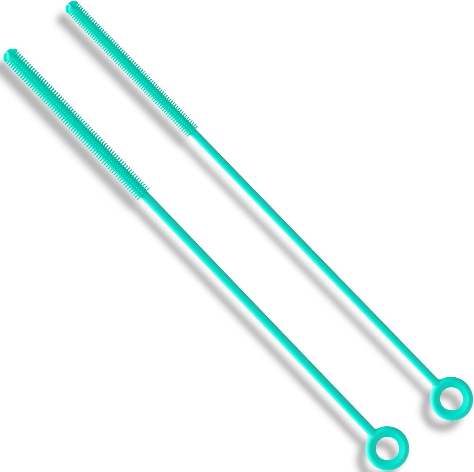 Amazon.com: 2pcs Silicone Straw Brushes, Extra Long Straw Cleaning ...
