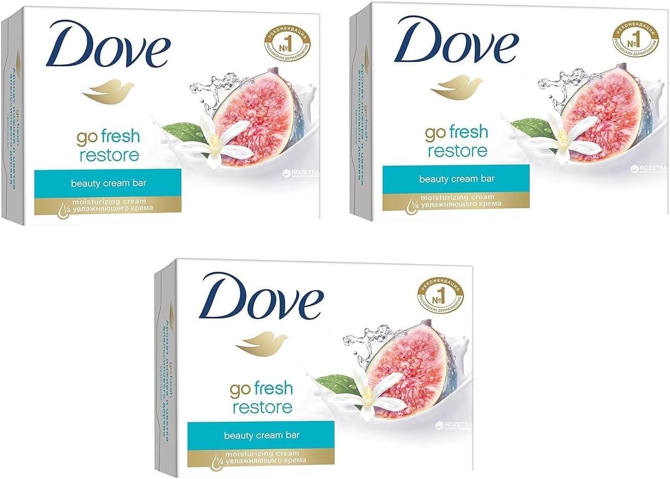 Amazon.com : Dove Go Fresh Restore Beauty Cream Bar Soaps (135 Gms3 ...