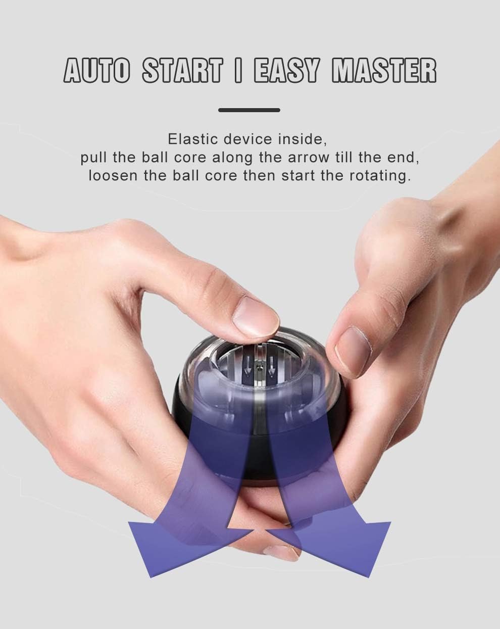 Buy Hi5 PC Power Wrist Trainer Gyro Ball, Self-Starting Gyroscope ...