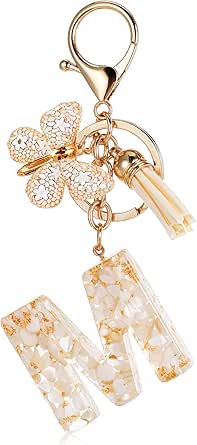 Apausvcm Letter M Keychain, Bag Purse Charms Kawaii Butterfly Key ...