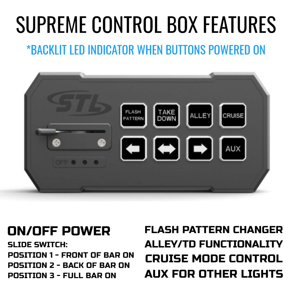 SpeedTech Lights K-Force 55 Full Size LED Police Strobe Light Bar Roof ...